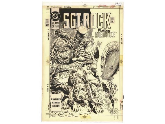 Joe Kubert | 1991 Sgt. Rock, #18 Cover Art Joe Kubert (1991) | MutualArt