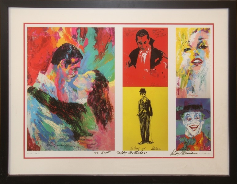 LeRoy Neiman | Signed LeRoy Neiman Print Tribute to Movies (1990 ...