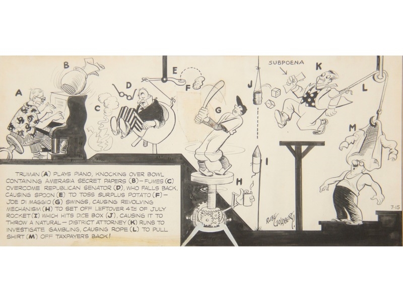 Rube Goldberg | Rube Goldberg Rube Goldberg Views the News for His ...