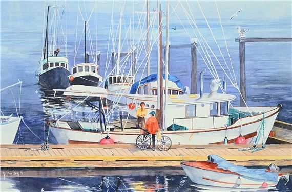 Genevieve Kubryn | Untitled - Seaside Chat | MutualArt