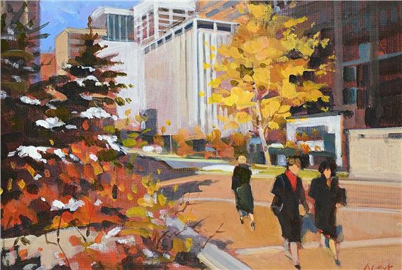 Jim Vest | Downtown Street Scene [Calgary | MutualArt