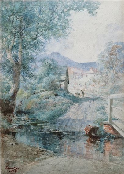 Edwin Cole | Rural scene with stream | MutualArt