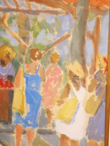 Robert Dago | Market scene in Saint-Martin (1985) | MutualArt