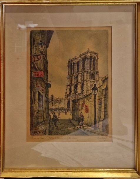 Modern School | 5 cm view BARDAY (XXth) Paris, rue Saint Julien le ...