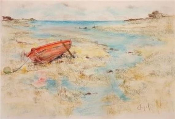 Simone Degal | Nude with mirror (1925) | MutualArt