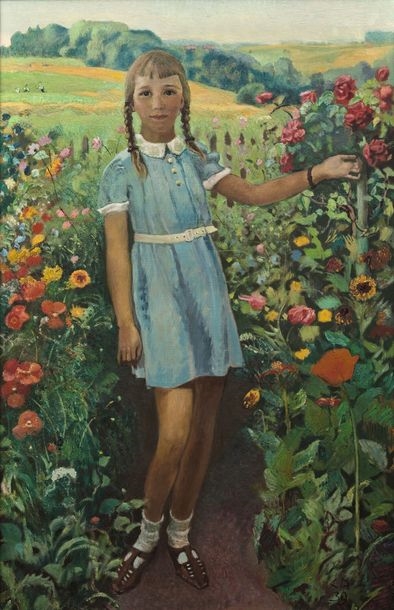 Cuno Amiet | Portrait of Helga (1939) | MutualArt