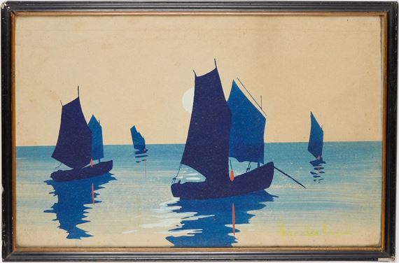 Marcel Gaillard | Marcel GAILLARD (1886-1947). Rigging at dusk; Rigging ...