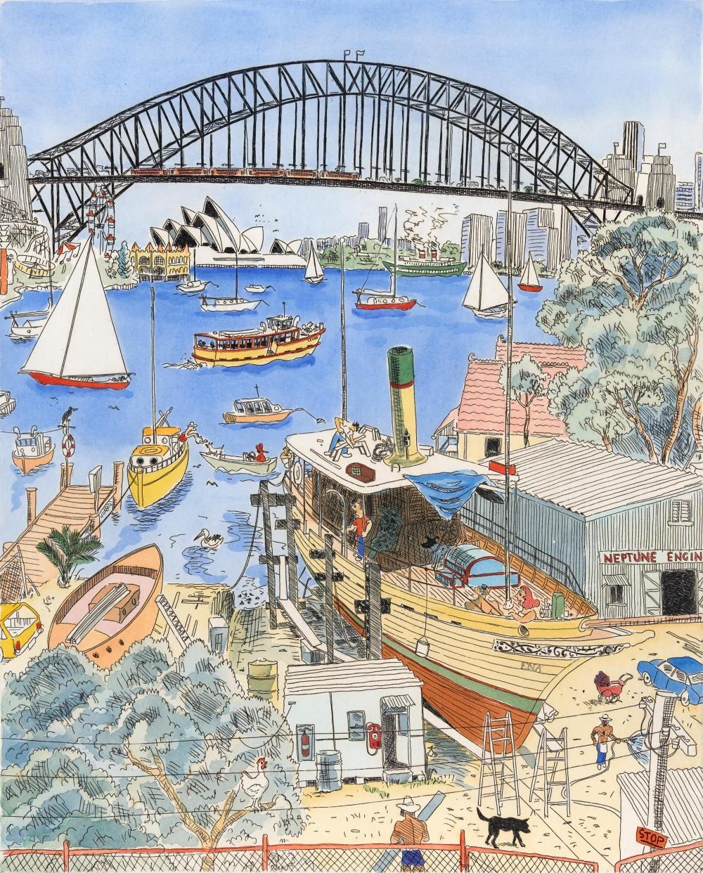 Peter Kingston | Ena at Lavender Bay, 1991 (1991) | MutualArt
