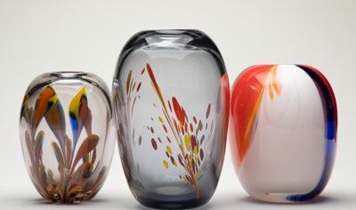 Dominick Labino | Three Vases, 1971-1975 (1971 - 1975) | MutualArt