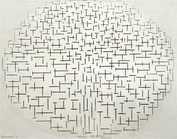 Piet Mondrian | Composition 10 in Black and White; Pier and Ocean (1915 ...