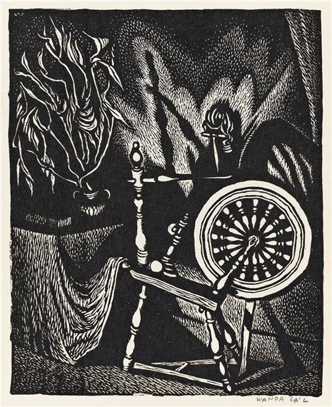 Wanda Gág | Gág, Wanda (1893-1946) Spinning Wheel (1928) | MutualArt