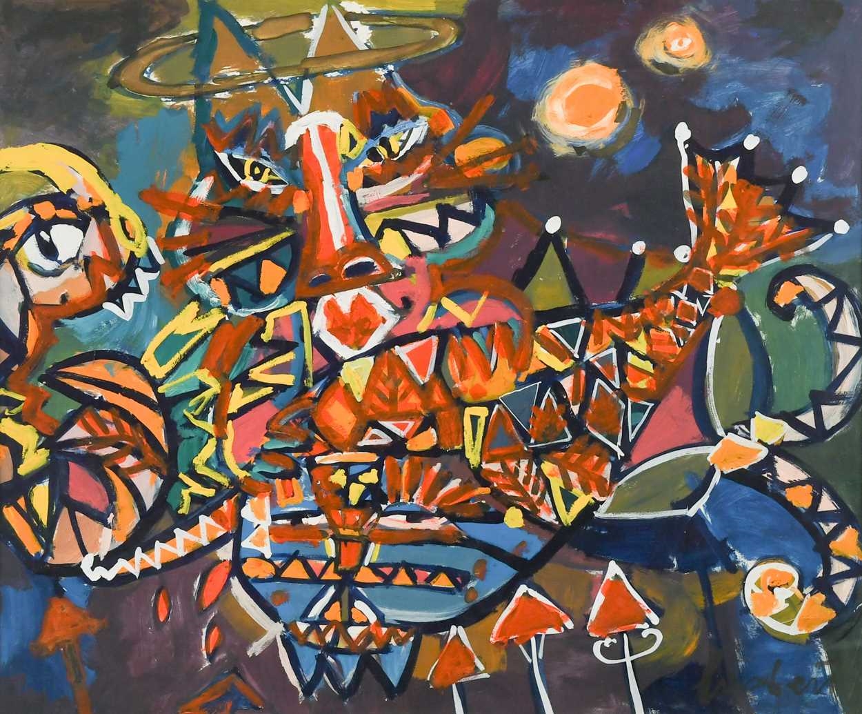 Lucebert | Hommage aan Max Ernst (1977) | MutualArt