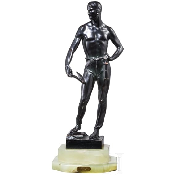 Richard Thuss | Figure showing a miner | MutualArt