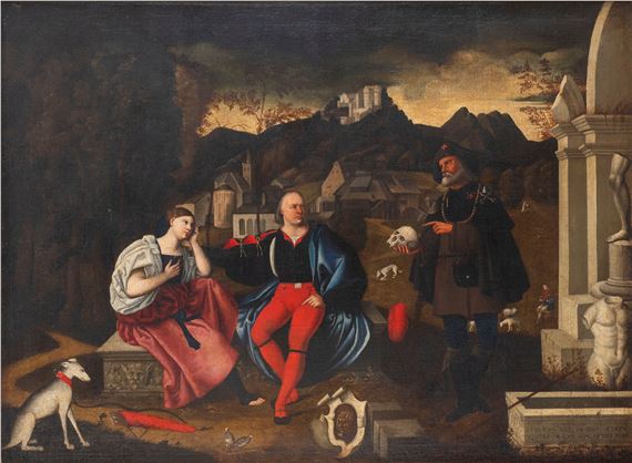 Venetian School, 16th Century | Allegorical scene with pilgrim ...