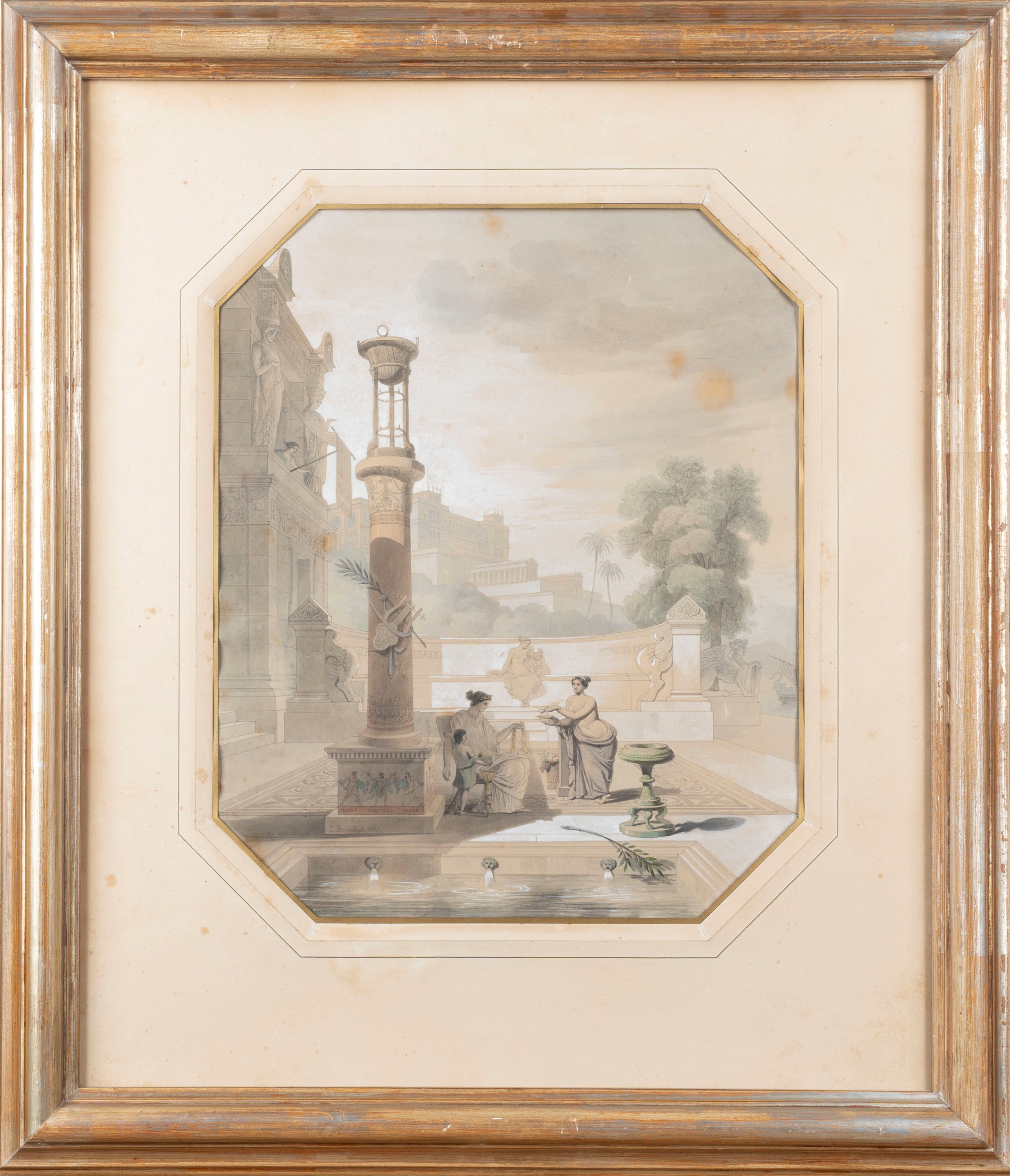 Jules Frederic Bouchet | Baths of a Pompeian villa (1857) | MutualArt