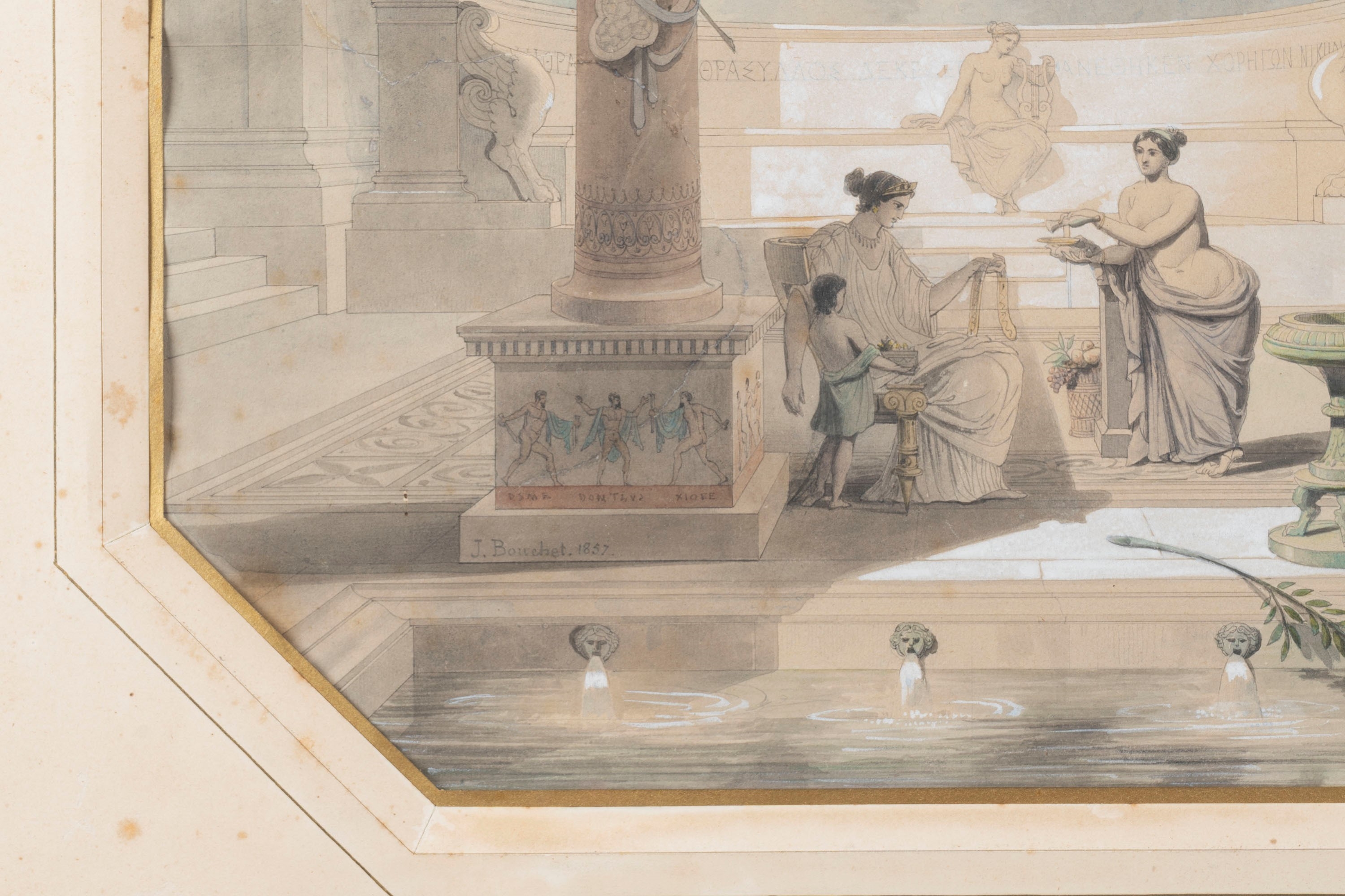 Jules Frederic Bouchet | Baths of a Pompeian villa (1857) | MutualArt