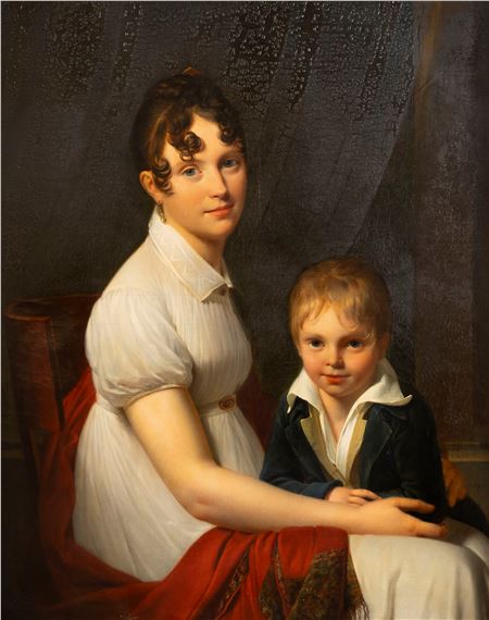 Louis Bouchet | Portrait of a gentlewoman sitting with her son (1801 ...