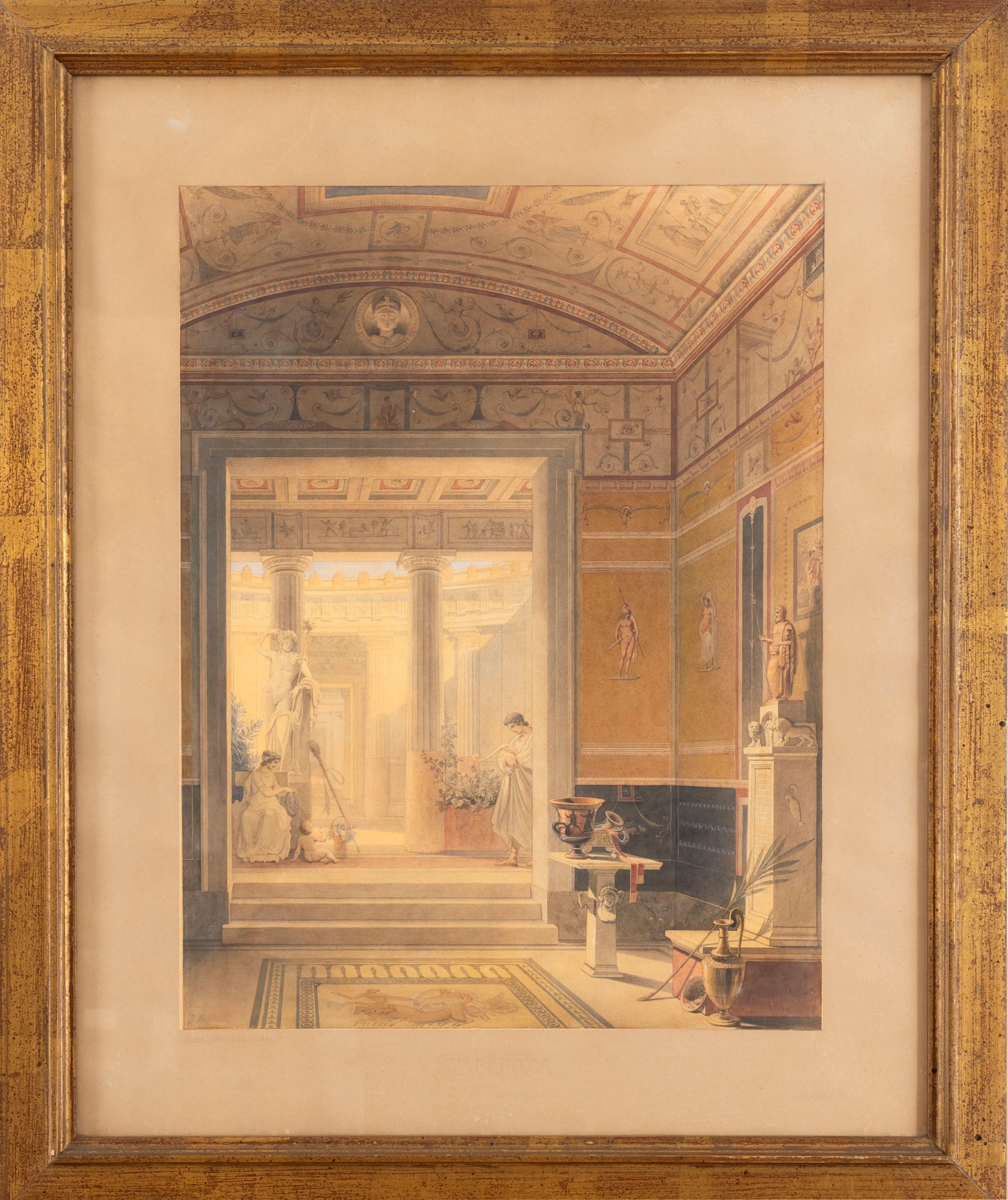 Jules Frederic Bouchet | Tablinum of a Pompeian villa (1850) | MutualArt