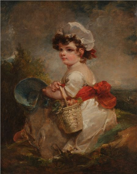 Henry Singleton | Portrait of a Young Girl in a Landscape, called The ...