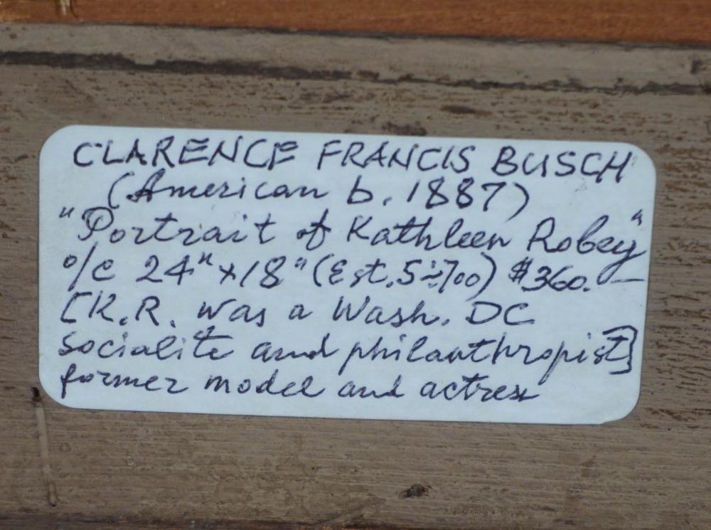 Clarence Francis Busch | Portrait of Kathleen Robey | MutualArt