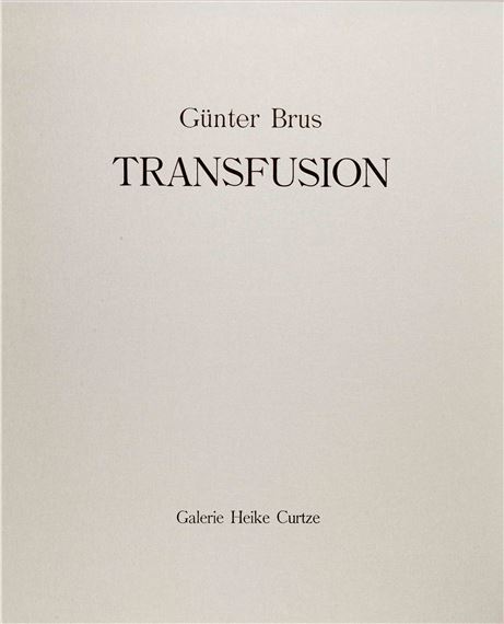 Günter Brus | Portfolio 'Transfusion' | MutualArt