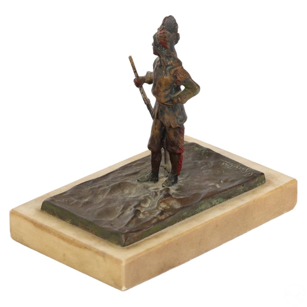 Carl Kauba | Carl Kauba 1865-1922 Bronze American Indian Statue | MutualArt