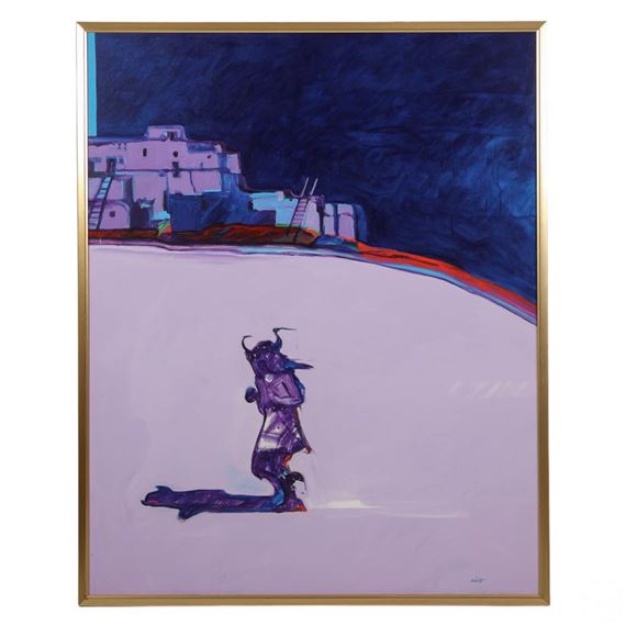 John Nieto | Buffalo Dancer at Pueblo. (1984) | MutualArt