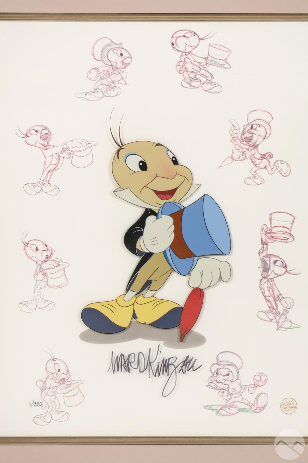 Ward Kimball | Walt Disney Pinocchio LE Animation Cel COA SIGNED (1940 ...