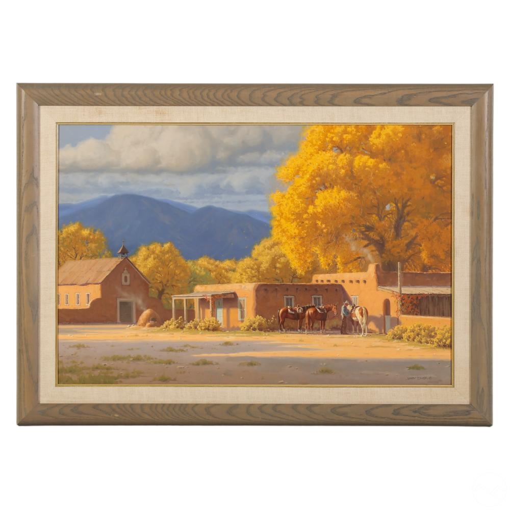 Jimmy Dyer | Jimmy Dyer b.1956 New Mexican Landscape Painting | MutualArt