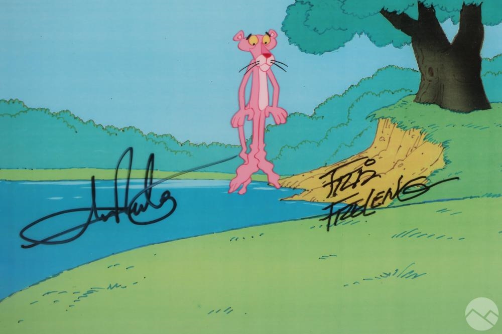 Friz Freleng | Pink Panther AUTOGRAPHED TV Cartoon Animation Cel ...