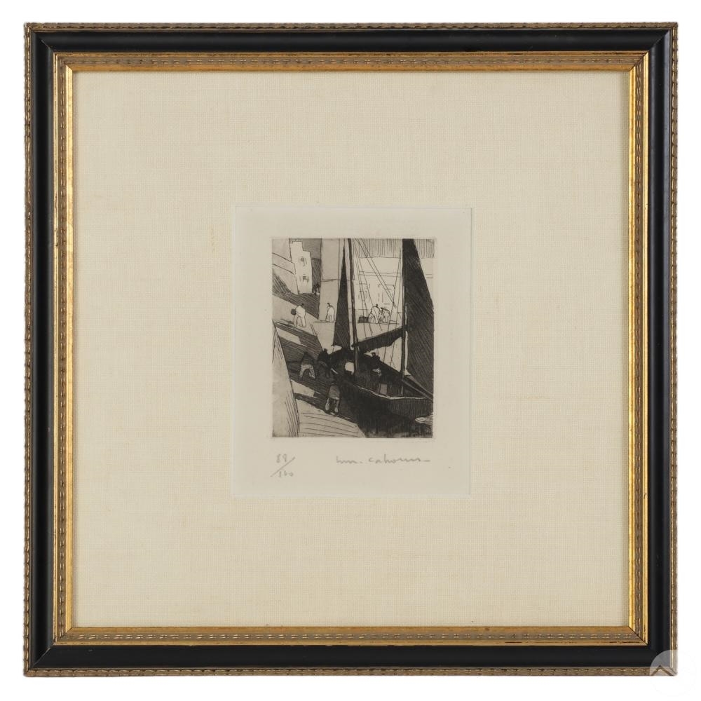 Henry Maurice Cahours | Henry Maurice Cahours Seascape Etching LOT ...