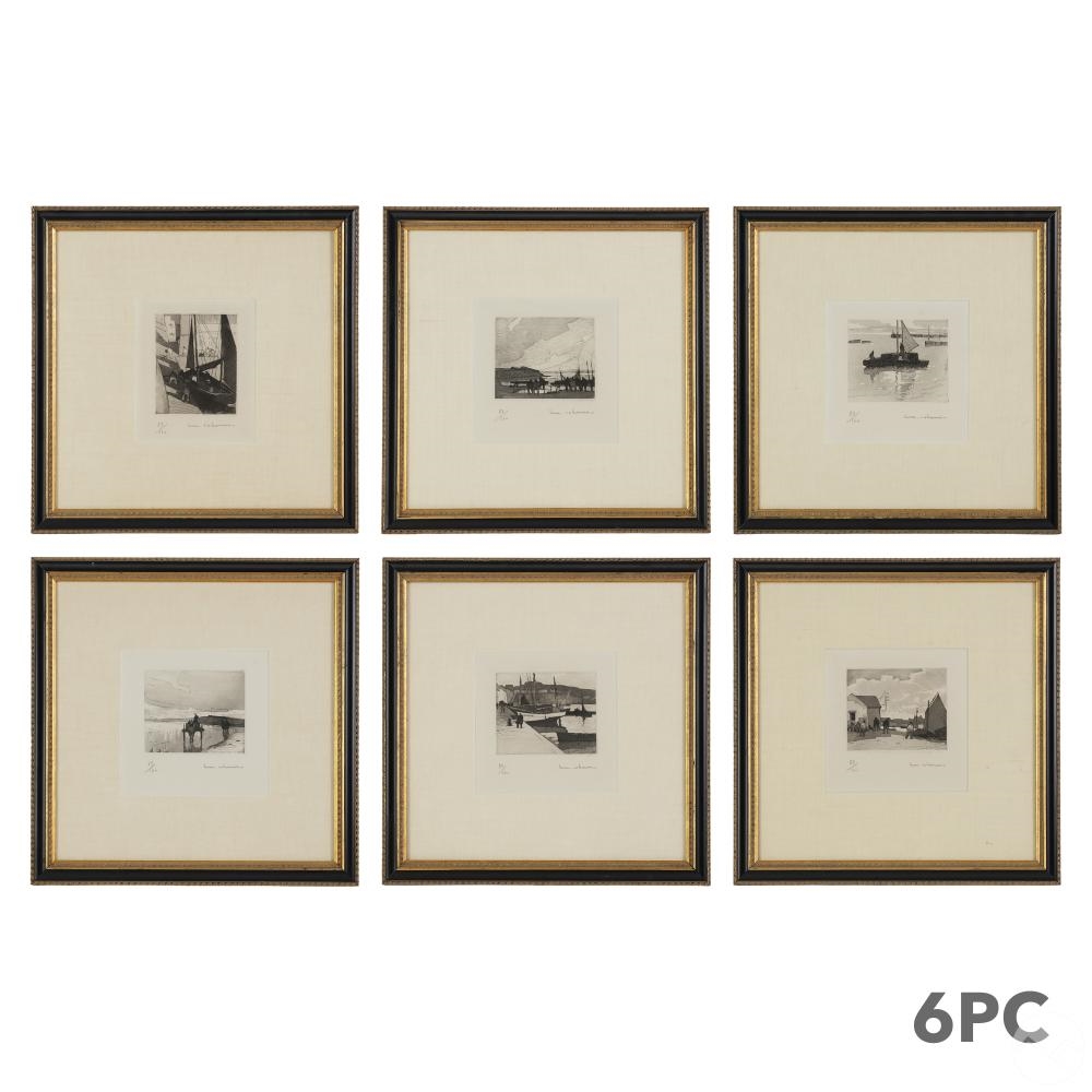 Henry Maurice Cahours | Henry Maurice Cahours Seascape Etching LOT ...