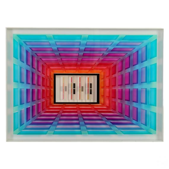Leonard Janklow | Leonard Janklow 1919-2006 Acrylic 3D Wall Op Art ...