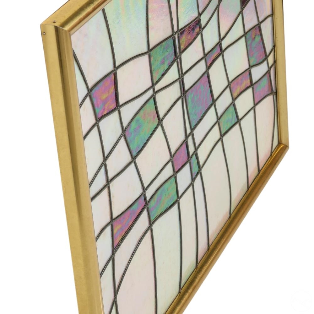 Renee Tulpere | Renee Tulpere Postmodern Stained Glass Art Panel (Circa ...