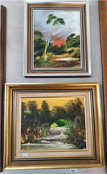 Jim Crofts | TWO LANDSCAPE PAINTINGS BY JIM CROFTS | MutualArt