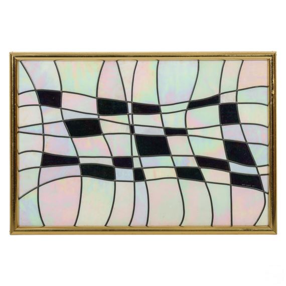 Renee Tulpere | Renee Tulpere Postmodern Stained Glass Art Panel (Circa ...