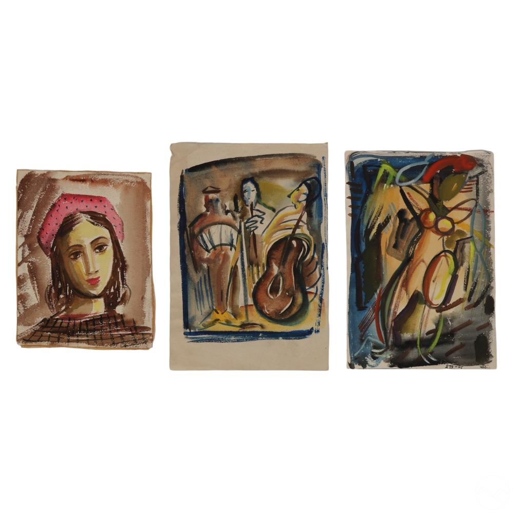 Jane Downs Carter | Jane Carter 1918-2005 Watercolor Paintings 8pc LOT ...