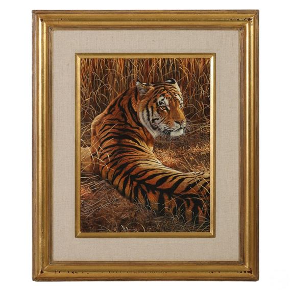 Al Agnew | Al Agnew b.1952 Photo Realist Tiger Oil Painting | MutualArt
