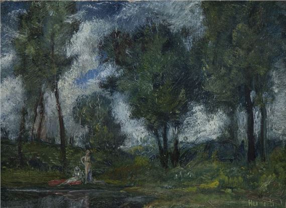 Herman Lipot | Landscape with Figures | MutualArt