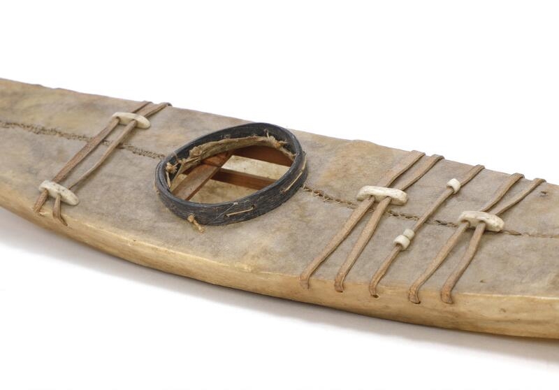 Pauline Alaufesen | Greenlandic kayak model and a carved wood figurine ...