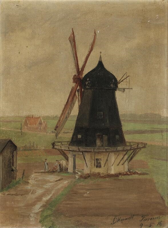 Caroline Emilie Mundt | A mill near Farum, Zealand (1916) | Compare ...