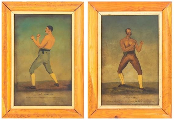 English School | English Regency Style Portraits of Pugilists, 2 ...