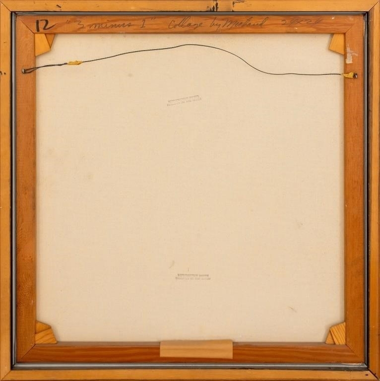 George Michaud | George Michaud 3 Minus 1 Collage on Canvas | MutualArt