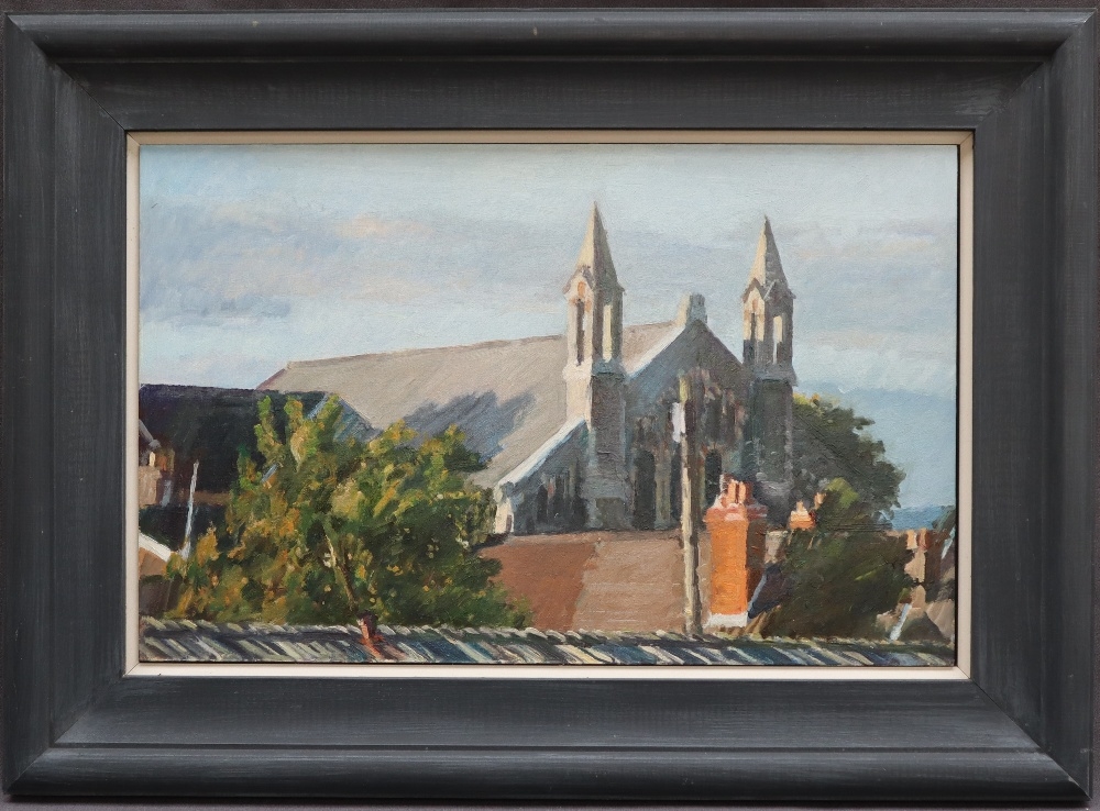 Mark Samuel | Mark Samuel Church Pontcanna Oil on board 56 x 36cm ...