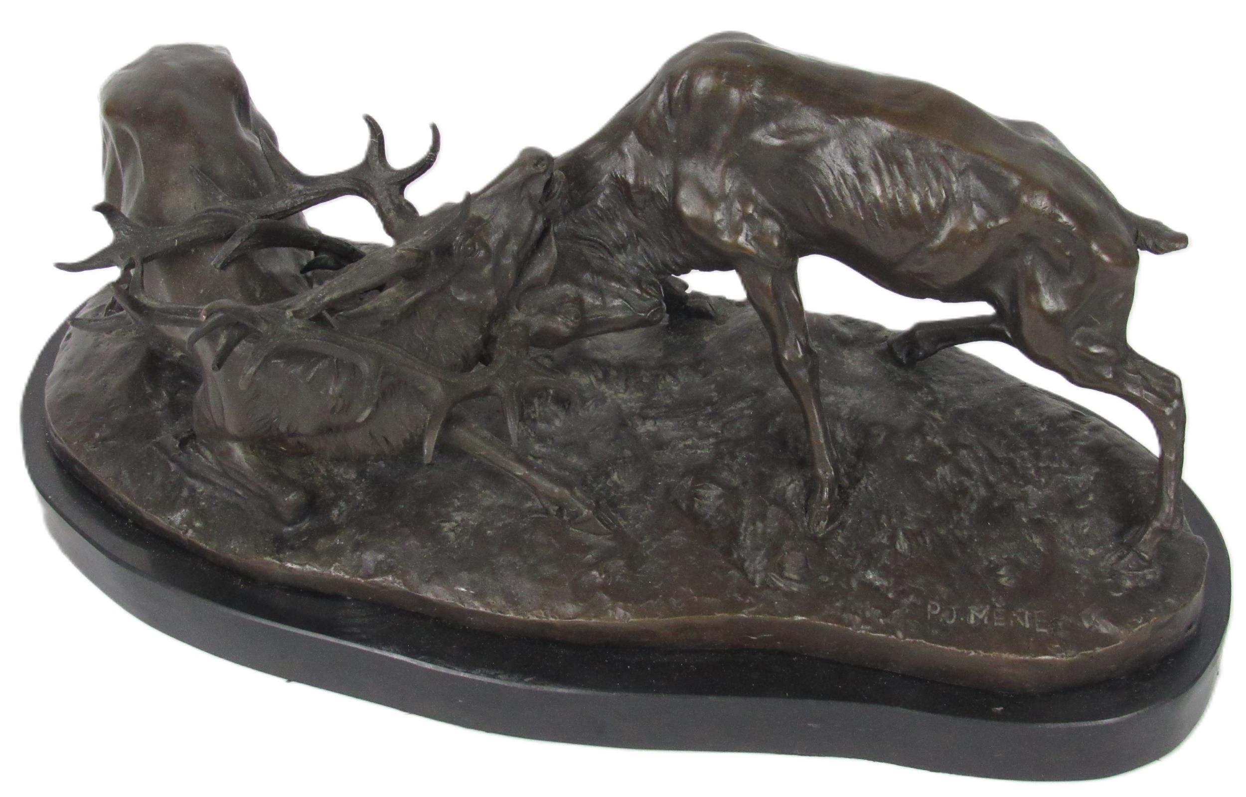 Pierre-Jules Mene | Fighting Stags | MutualArt
