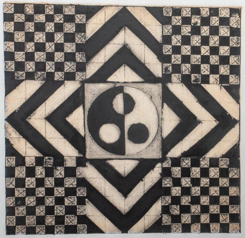 Carol Diehl | Carol Diehl Geometric Composition Lithograph | MutualArt