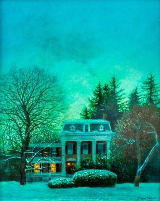 Wayne Daniels | Wayne Daniels The Century House Oil on Panel | MutualArt
