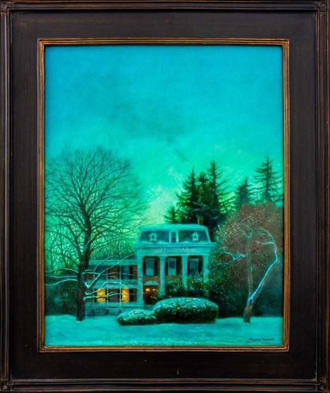 Wayne Daniels | Wayne Daniels The Century House Oil on Panel | MutualArt