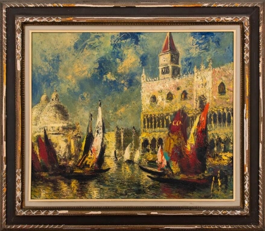 Ludolfs Liberts | After Ludolfs Liberts View of Venice Oil on Canvas ...