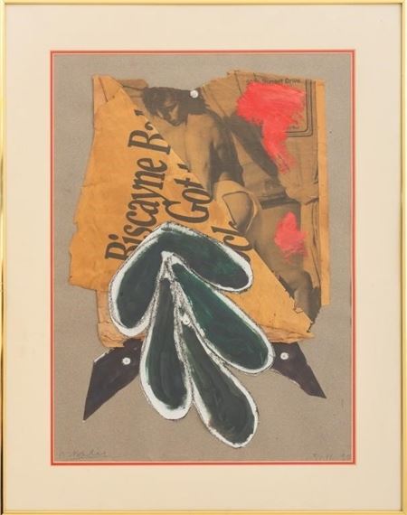Claude Gilli | Claude Gilli Mixed Media Collage, 1990 | MutualArt